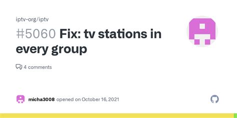 Fix Tv Stations In Every Group Issue Iptv Org Iptv GitHub