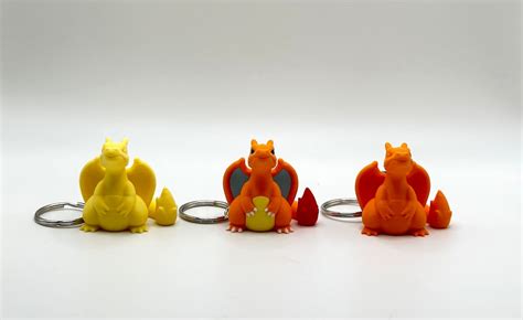 3d Printed Charizard Keychain 3d Printed Pokemon Keychain Charizard