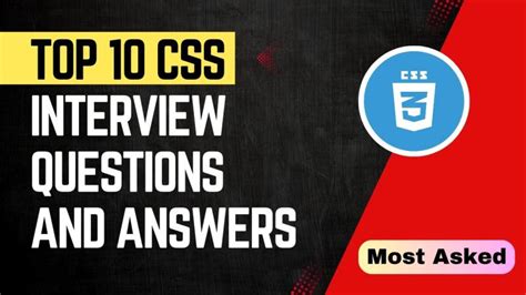 Md Jainul H Khan On Linkedin Top 10 Css Interview Questions And