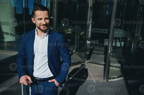 Self Confident Businessman Developer Entrepreneur In Business Suit