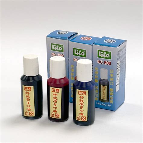 Life徠福 特級原子印油10cc 自動印章補充液 印油 紅藍黑 No600【久大文具】0107 蝦皮購物