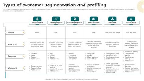 Types Of Customer Segmentation And Profiling Successful Guide For