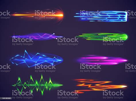 Beam Laser Effect For Weapon Or Gun In Game Vector Stock Illustration Download Image Now Air