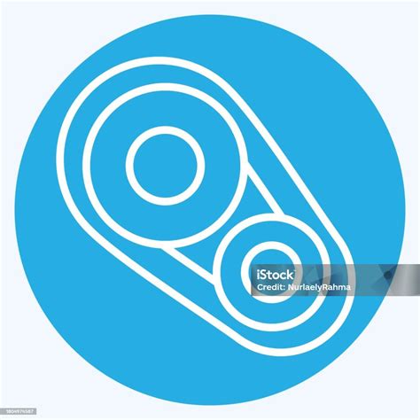 아이콘 타이밍 벨트 자동차 부품 기호와 관련이 있습니다 파란 눈 스타일 심플한 디자인 편집 가능 간단한 일러스트레이션 교통에 대한 스톡 벡터 아트 및 기타 이미지 Istock