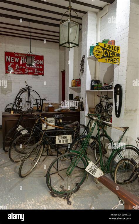 Typical Victorian Cycle Repair Shop At Blists Hill Victorian Village Ironbridge Shropshire