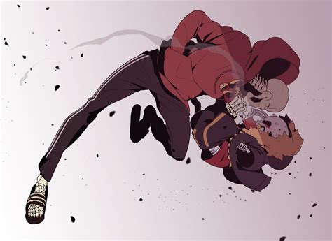 Underfell Papyrus X Underswap Sans Merywin