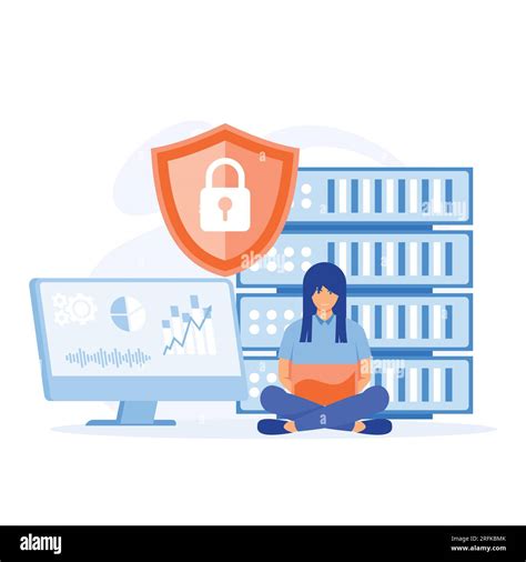 Database Security Hacker Attack Concept Hackers Stealing Personal Data