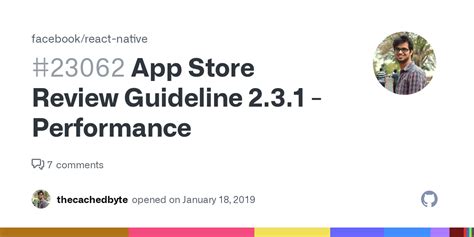 App Store Review Guideline 231 Performance · Issue 23062 · Facebookreact Native · Github