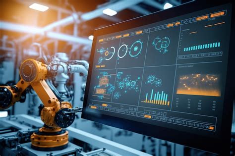 Premium Photo Smart Industry Robot Arm For Factory Production Process Automation Technology