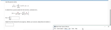 Solved Use The Power Series To Determine A Power Series For Chegg Com
