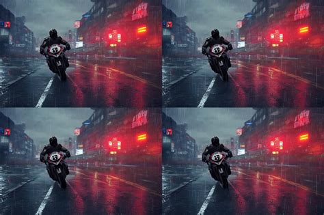 雨天骑摩托车 视频素材包下载