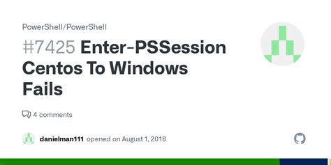 Enter Pssession Centos To Windows Fails · Issue 7425 · Powershell