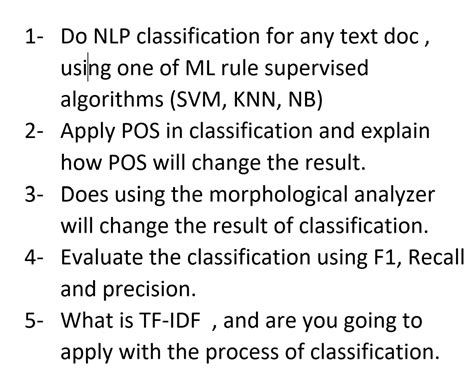 Solved Show The Text Doc You Can Use Any Text Doc 1 Do Nlp Classification For Any Text Doc