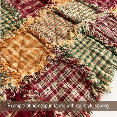 Jcs Vintage Christmas Fabric Homespun Plaid 6 Yards