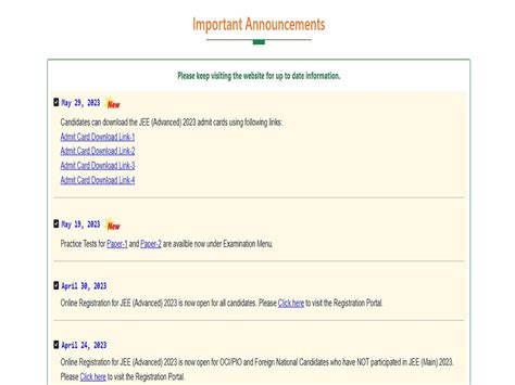 JEE Advanced Admit Card 2023 IIT Guwahati Activated JEE Advanced Hall Ticket Link At Jeeadv Ac