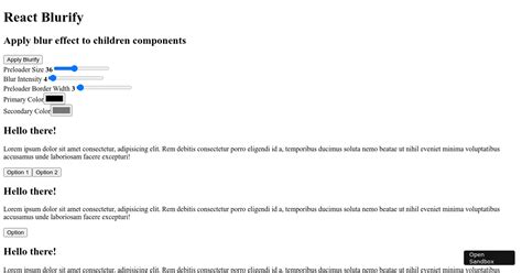 React Blurify Examples Codesandbox