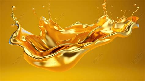 놀라운 3d 일러스트레이션 무중력으로 흐르는 금속 유체로 매혹적인 금색 배경 중력 배경 금 배경 금색 배경 이미지 Hd 중력 금 금색 배경 사진 무료 다운로드