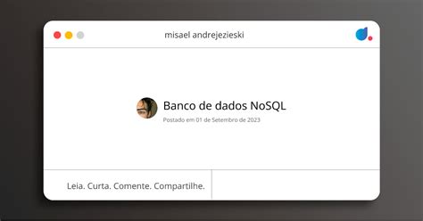 Banco De Dados Nosql Misael Andrejezieski Dio