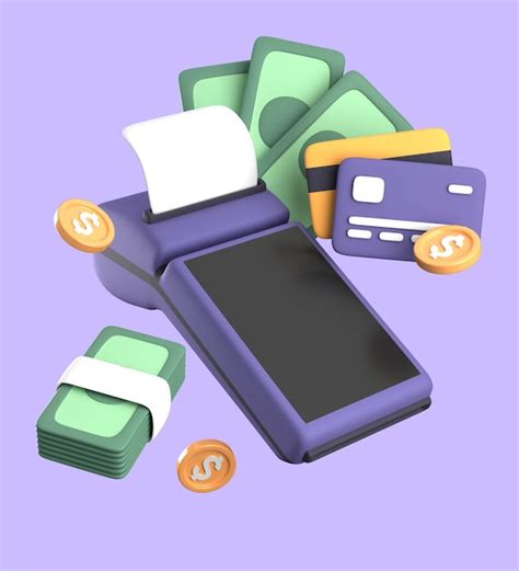 Premium Photo 3d Rendering Of Electronic Cashless Payments And Secure Transactions