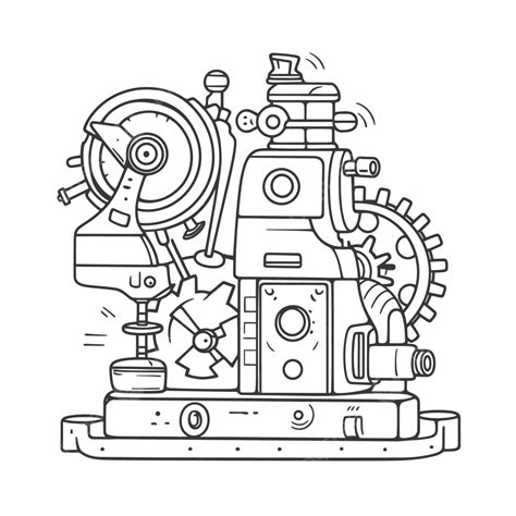 Machine Illustration Drawing Image For Coloring Outline Sketch Vector Wing Drawing Rat Drawing