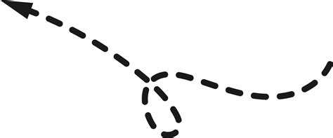 Hand Drawn Dashed Arrow Shape 21999498 Png