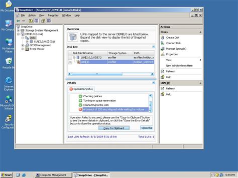 Snapdrive In VM Timeouts When Connecting To Existing Luns NetApp Community
