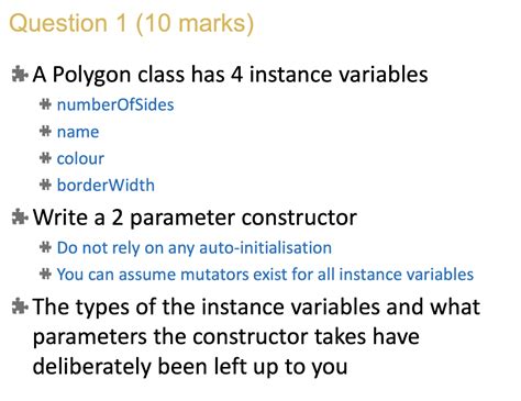 Solved Question 1 10 Marks A Polygon Class Has 4