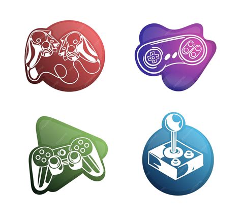 Conjunto De Logotipos De Juegos Con Estilo Vector Premium