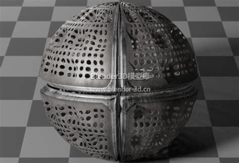 金属网穿孔铁板贴图blender材质球纹理贴图模型下载 Blender3d模型库