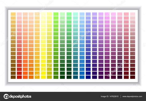 색상 팔레트입니다 색상 그늘 차트입니다 벡터 일러스트 레이 션 스톡 벡터 ©alenazagura 147622615