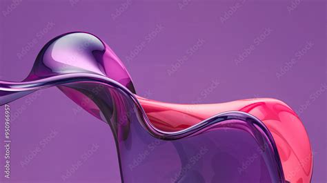 Fluid Abstract Vibrant Gradient Of Colors With Dynamic Wavy Shape Curving And Twisting Like
