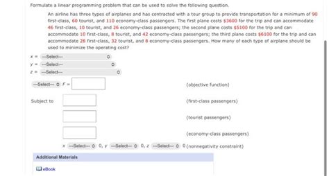 Solved Formulate A Linear Programming Problem That Can Be Chegg