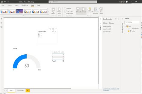 solved gauge not filtering the table visual microsoft fabric community