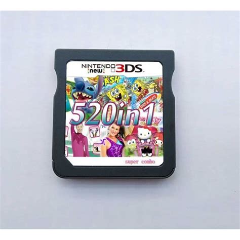 520 Games In 1 Nds Game Pack Card Super Combo Cartridge For Nintendo Ds 2ds 3ds New3ds Xl
