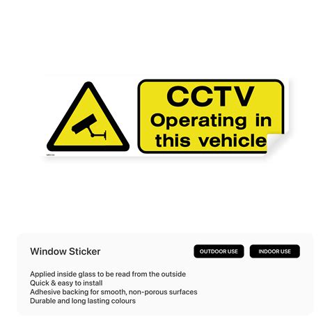 Vehicle Cctv Safety Signs And Stickers