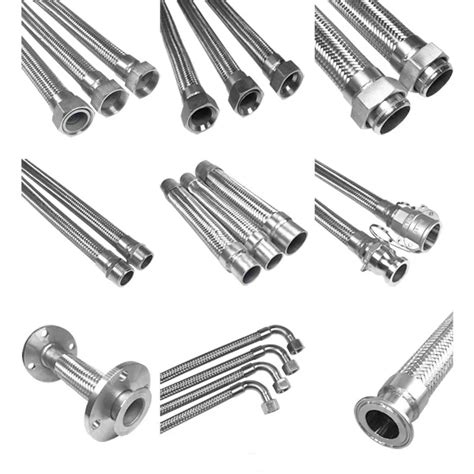 고온 고압 스테인레스 스틸 와이어 꼰 파이프튜브호스 유연한 금속 호스