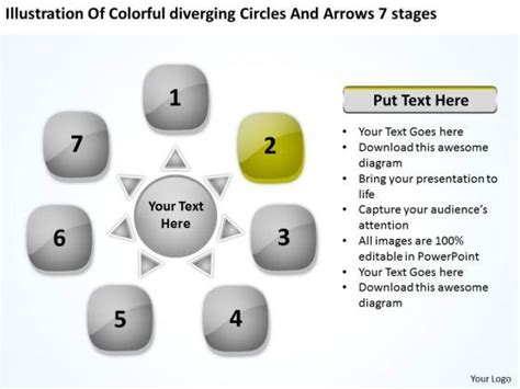 Circles And Arrows 7 Stages Relative Circular Flow Network PowerPoint Templates