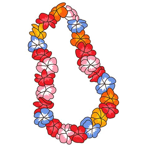 Hawaiian Lei Cartoon Vector Illustration Download Image Now