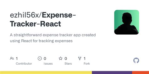 GitHub Ezhil X Expense Tracker React A Straightforward Expense Tracker App Created Using