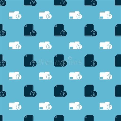 Set Unknown Document And Unknown Document Folder On Seamless Pattern