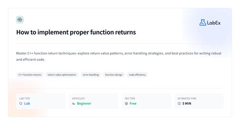 How To Implement Proper Function Returns Labex