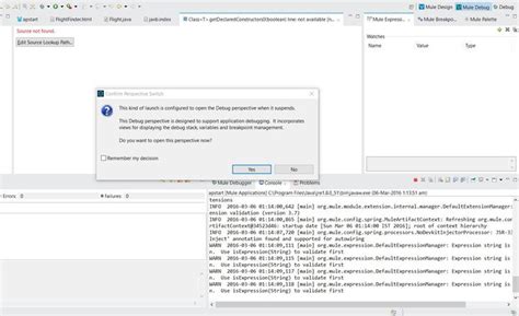 Not Able To Debug The Getuniitedflightflow In Mule Debugger In Week 4