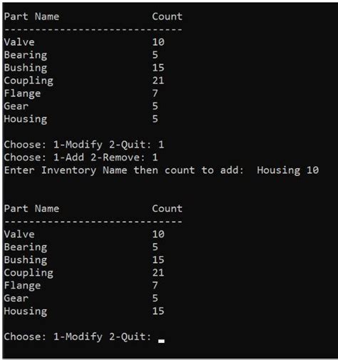 Solved Write A Program That Simulates Inventory Bins In A