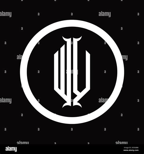 Vw Logo Monogram Letter With Hexagon Horn Shape Design Template Stock Photo Alamy