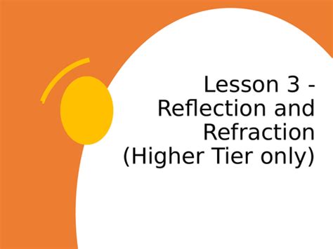 Aqa Gcse Physics 9 1 P12 3 Reflection And Refraction Full Lesson