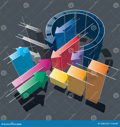 Arrow Graph Stock Vector Illustration Of Diagram Dimensional 15801235