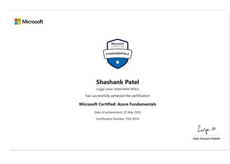 Shashank Patel On Linkedin Azure Az900 Azurecertification Infosys Azurecertified