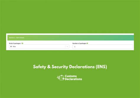 Hmrc Safety And Security Gb Entry Summary Declaration Ens Data Entry And Fields Requirement