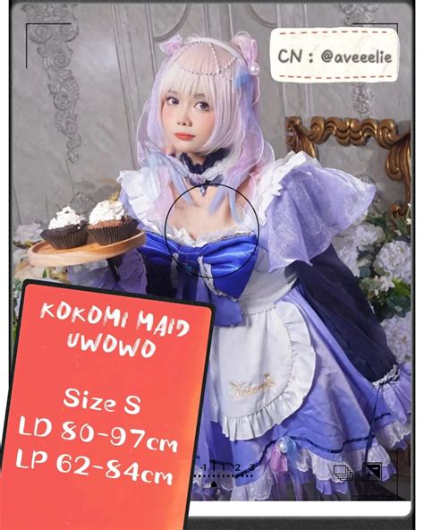 Rental Kokomi Maid Cosplay Kostum