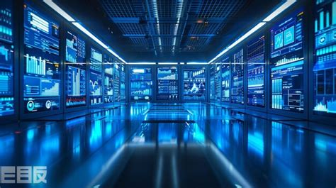 Premium Photo Futuristic Technology Cybersecurity Command Center